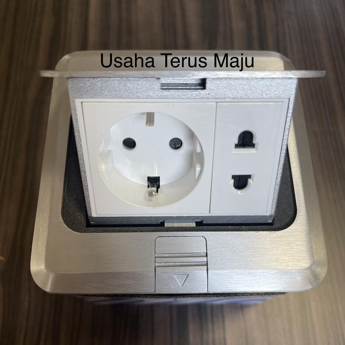 Jual STOP KONTAK LANTAI TANAM FLIP UP/ STOP KONTAK DATA, TELP & USB ...