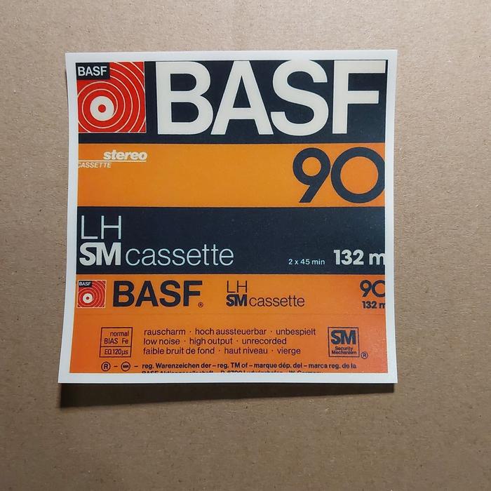 Jual Sticker BASF 90 LH SM Cassette Retro 90s 90an - Kota Bandung - Mas ...