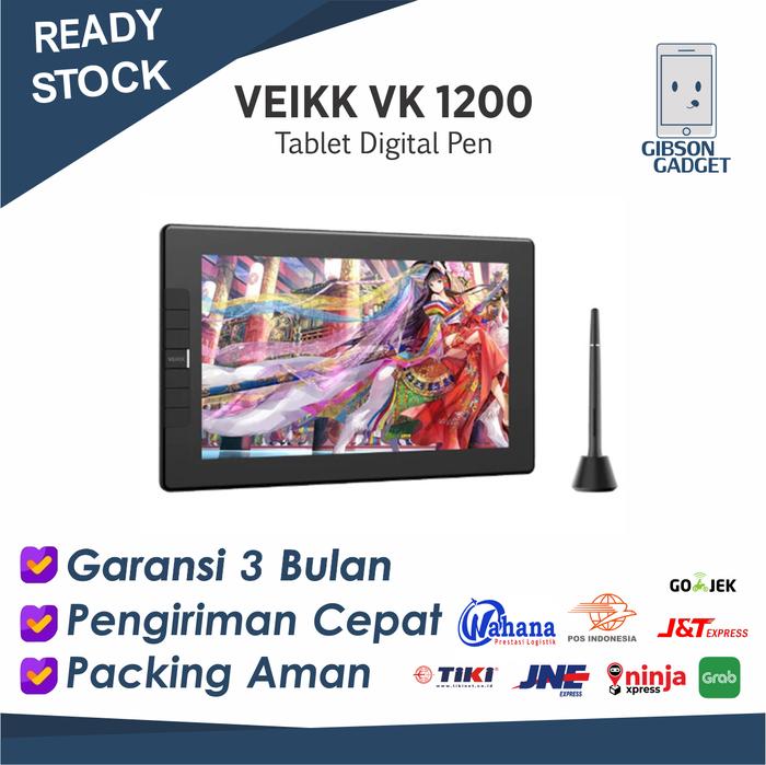 Jual VEIKK VK1200 VK 1200 Drawing Tablet Graphic Monitor Passive Pen ...