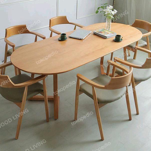 Jual Meja Makan Oval 6 Kursi Kayu Jati Asli - Kab. Jepara - TEAKWOOD ...