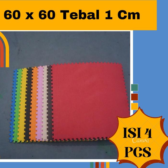 Promo Matras puzzle ukuran 60x60 tebal 1 cm isi 4 pcs / Alas lantai ...