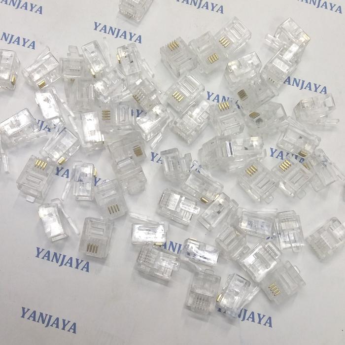 Jual modular jeck RJ11/jeck RJ11 telpon/conektor telpon/modular telpon ...