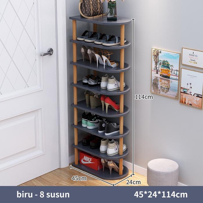 Jual Rak Sendal Sepatu Kayu 5 6 7 Susun Serbaguna Minimalis Anti Rayap ...