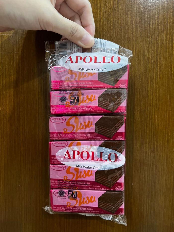 Jual APOLLO WAFER MILK CHOCOLATE / APOLO COATED WAFER - APOLO WFR MILK ...