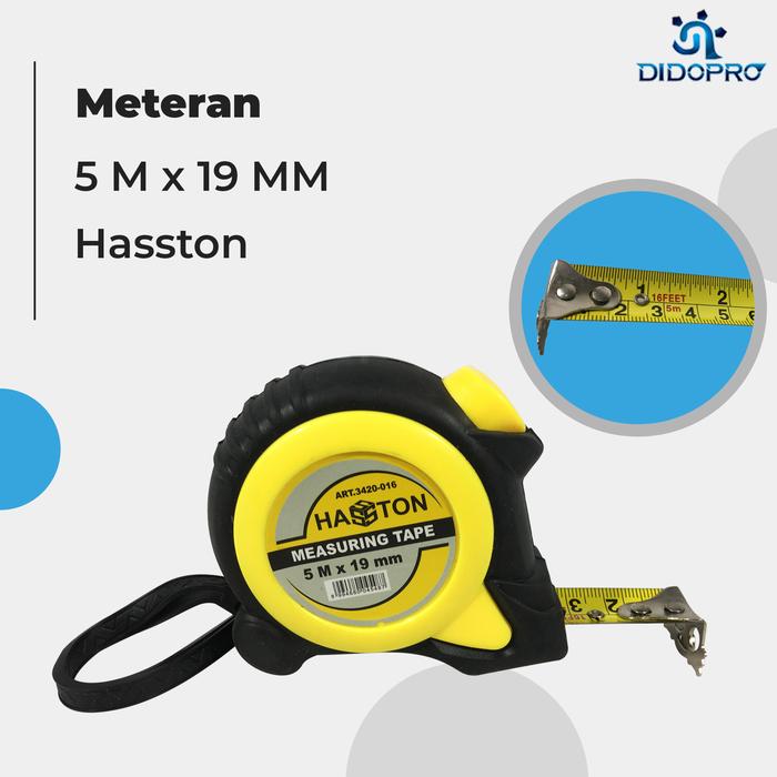 Jual HASSTON PROHEX Meteran Body Karet 5 Meter Rol Meter 5 M x 19 mm ...