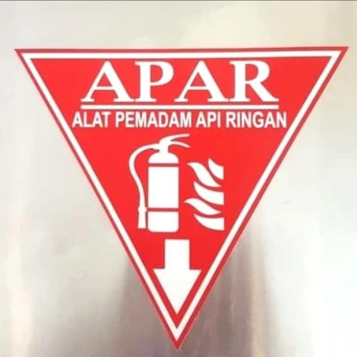 Jual STIKER SIGN 20×20cm SEGITIGA APAR ALAT PEMADAM API RINGAN. Rambu ...