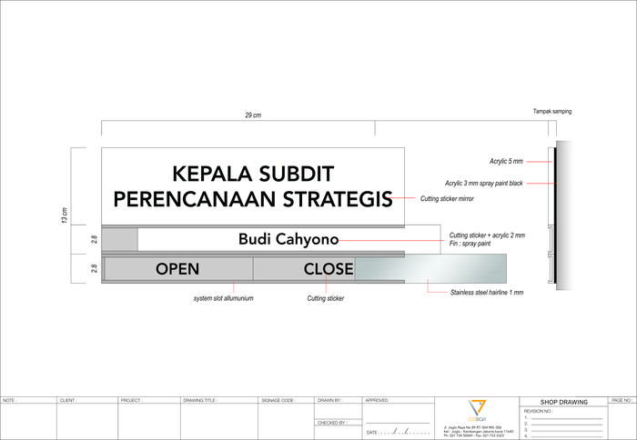 Jual Signage Door Sign Ruangan Dokter Uk 29cm x 13cm - Jakarta Barat ...