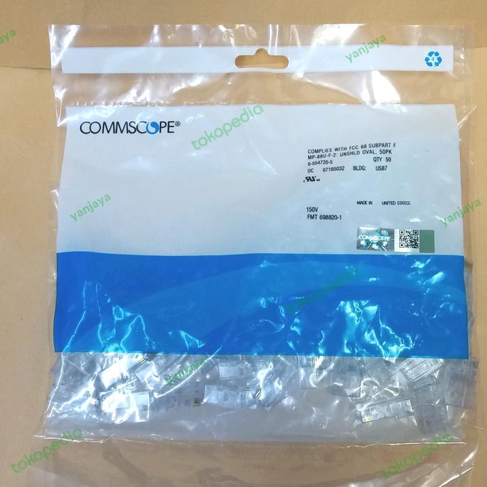 Jual commscope RJ45 isi 50pcs/connector RJ45 commscope/RJ45 commscope ...