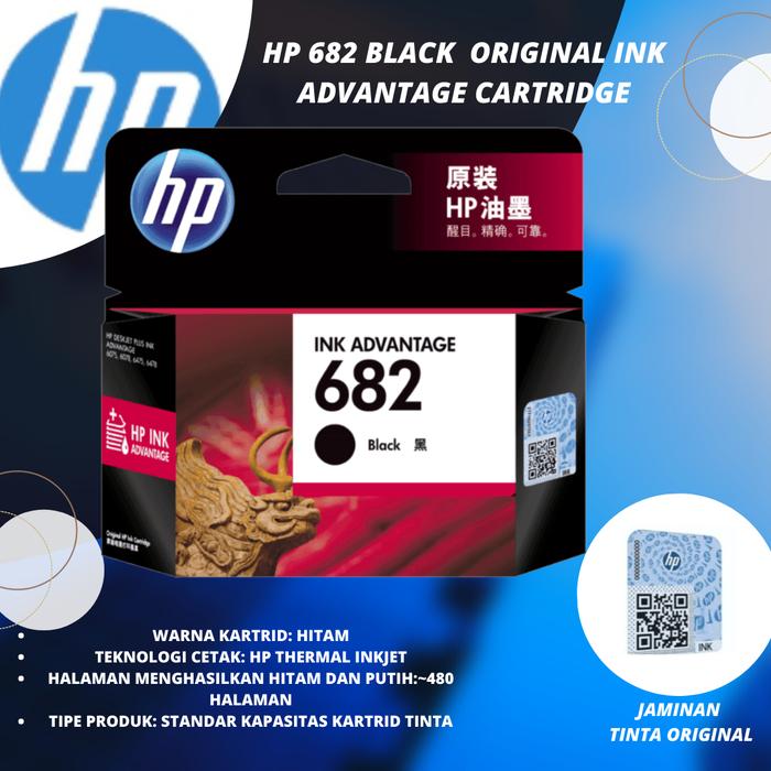 Jual Tinta Printer HP 682 Black & Coulor ORIGINAL - Hitam - Jakarta ...