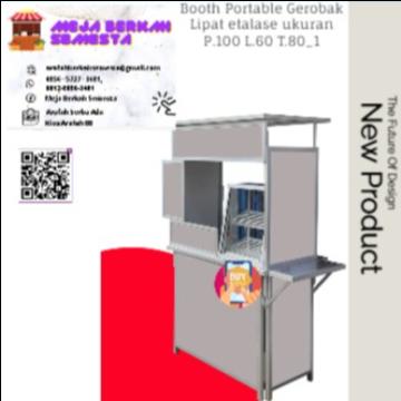 Jual Booth Portable | Gerobak | polos + etalase ukuran P.100 L.60 T.80 ...