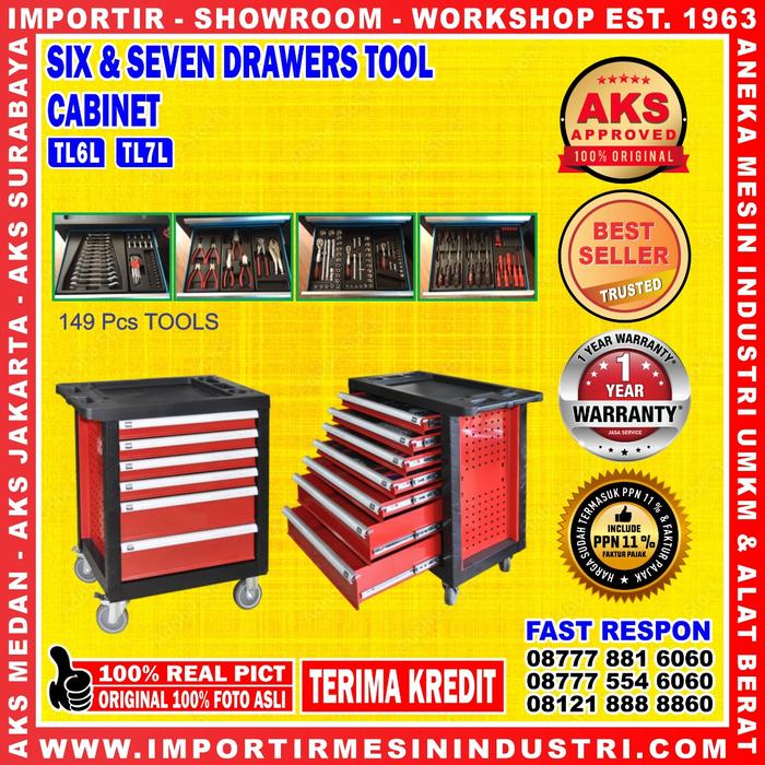 Jual Lemari Rak Perkakas Alat Bengkel 6 Tingkat Tools Six Drawer - TL6L - Jakarta Utara ...