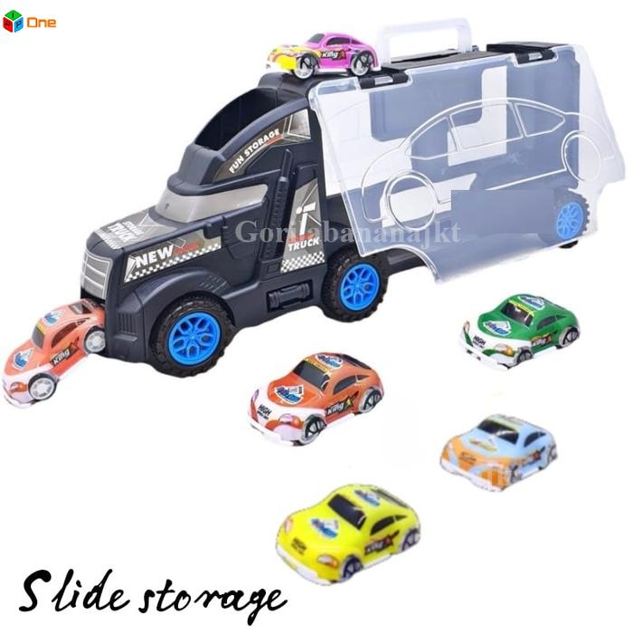 Jual Mobil SLIDE STORAGE CAR Mainan Anak Truk Besar Sliding & Pull Back ...