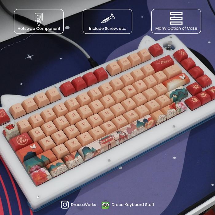 Jual Case 75% Acrylic Custom Mechanical Keyboard Akrilik 75 Gasket ...