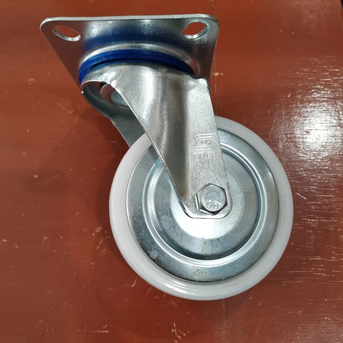 Jual RODA TROLI 4" HIDUP NYLON PUTIH RODA TROLLY RODA GEROBAK KASTOR ...