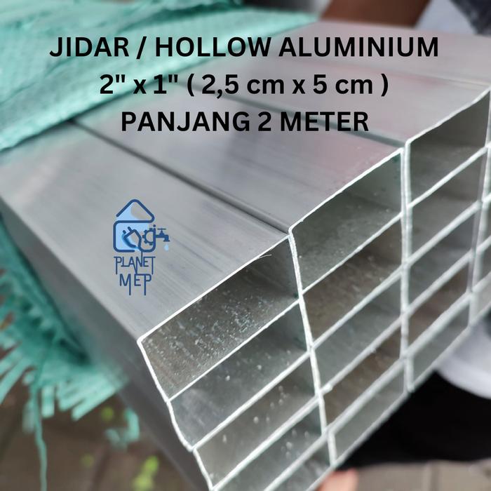 Jual HOLLOW ALUMINIUM 2 X 1 INCH / JIDAR / JIDARAN PANJANG 2 METER ...