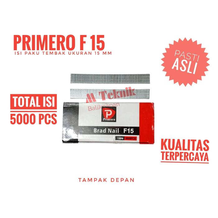 Jual Isi Mata Paku Tembak Primero F15 refill air nailer F 15 staples 15 ...