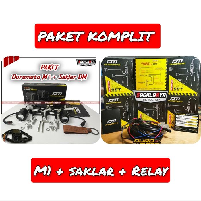 Jual PAKET KOMPLIT LAMPU DUROMOTO M1 SAKLAR DAN RELAY SET ORIGINAL DM M 1 - Kota Bandung ...