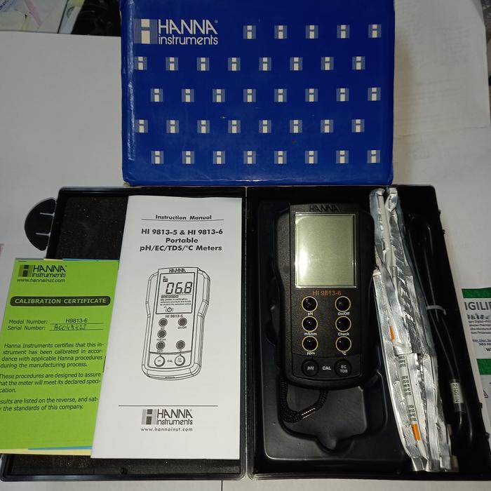 Jual Portable Ph/EC/TDS/Temp HANNA HI 9813-6 only unit .(tanpa reagent ...