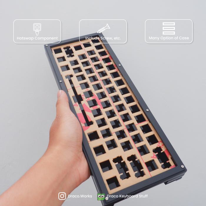 Jual Case 60% Acrylic Custom Mechanical Keyboard Akrilik 60 Gasket ...