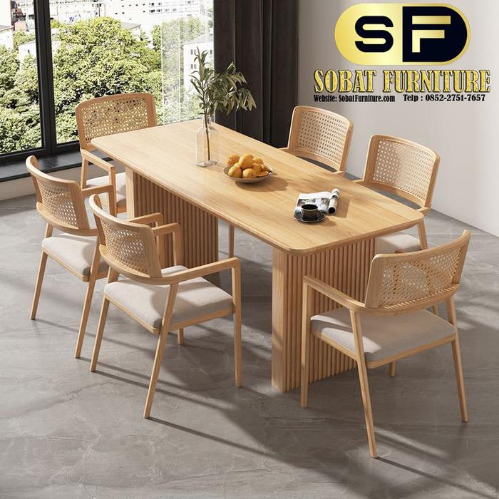 Jual Set Meja Cafe Minimalis Kayu Jati - Meja Makan khas scandinavian ...