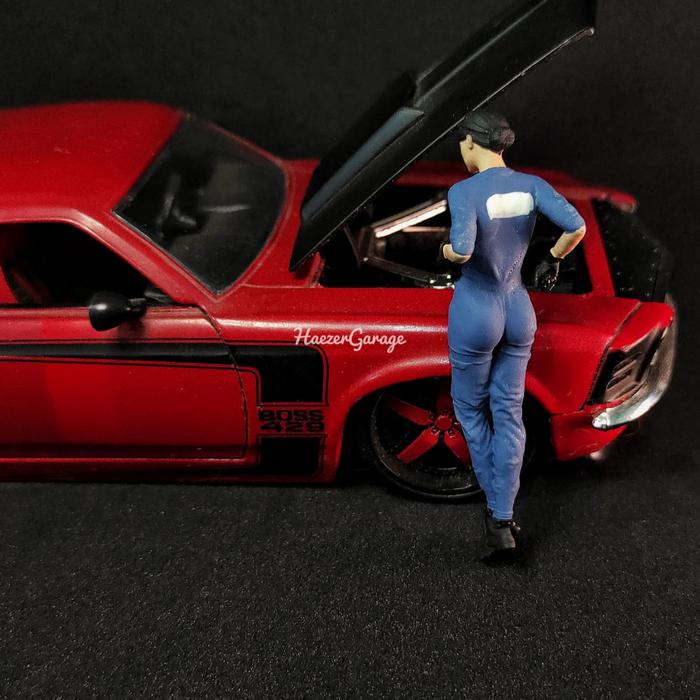 Jual Miniature Mini Action Figure Bengkel 1/24 Mechanic Girl no. 3 ...