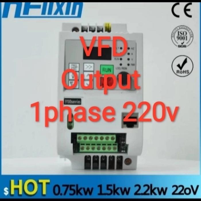 Jual VFD Inverter 2,2Kw input 1phase 220V, output 1Phase 220V - 2,2Kw ...