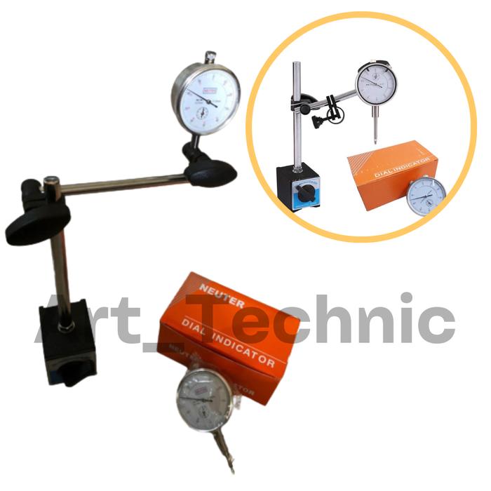 Jual Paket Dial Indicator & Magnetic Base Test Stand Gauge Pick Dudukan ...