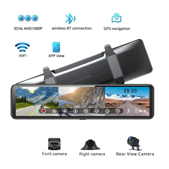 Jual Dashcam 3 Kamera Apple CarPlay + Android Auto 11" Touch Screen ...