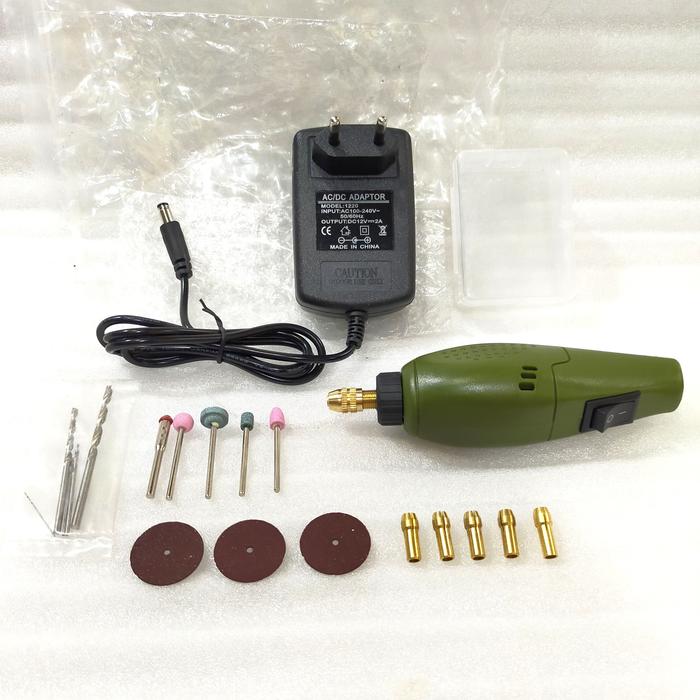 Jual Baby DC Grinder Set ( Mesin Ukir Set ) Mini Grinder Alat Bor Ukir ...