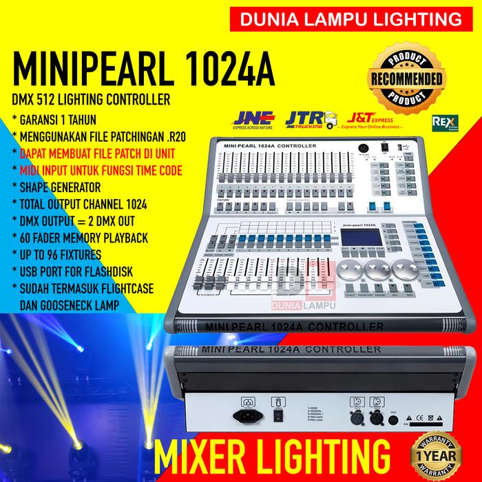 Jual MURAH Mixer Lighting DMX Minipearl 1024A controller lampu panggung ...