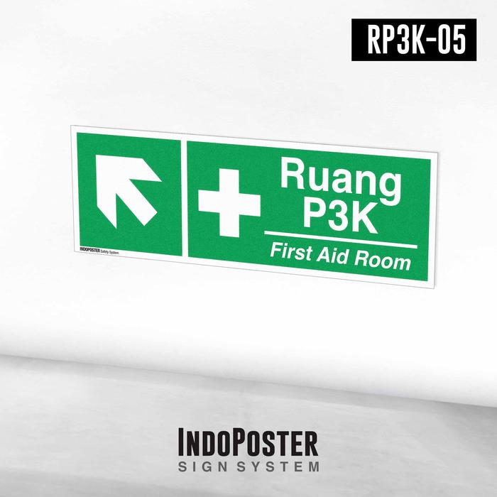 Jual Stiker Safety Sign Rambu K3 Penanda Ruang P3K First Aid Room ...