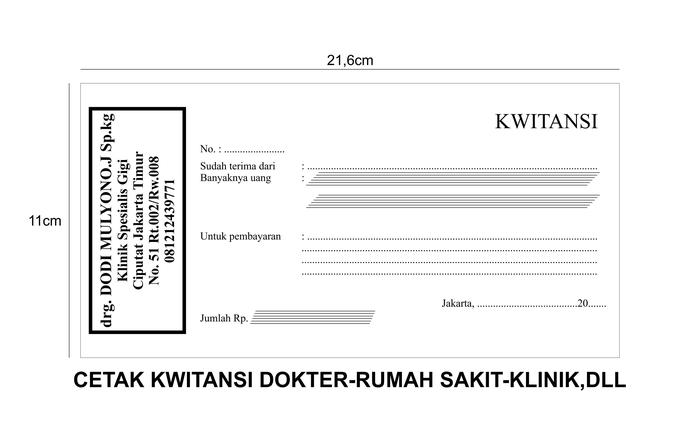 Jual cetak kwitansi dokter klinik - Kota Bekasi - ErenStationery ...