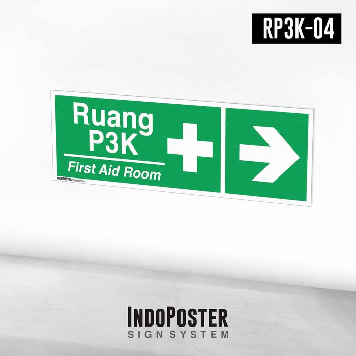 Jual Stiker Safety Sign Rambu K3 Penanda Ruang P3K First Aid Room ...