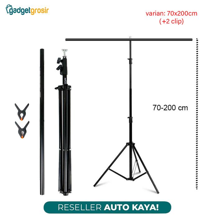Jual T Shape Tiang Stand Tripod Backdrop Background Foto Green Screen ...