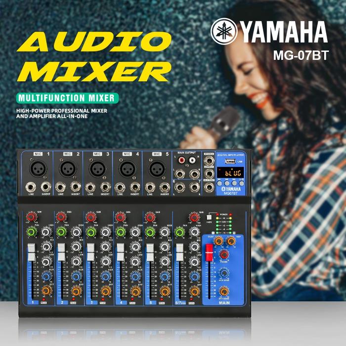Jual MIXER YAMAHA profesional 7 channel MG07BT mixer karaoke - Kota ...