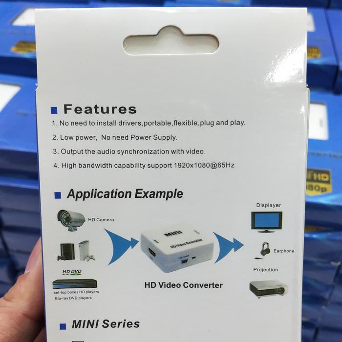 Jual MINI BOX HDMI2AV / HDMI TO AV RCA CONVERTER ADAPTOR / MINI HDMI2AV ...