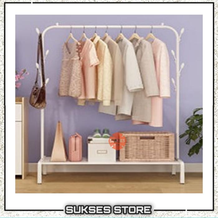 Jual DOUBLE POLE BIG STAND HANGER GAWANG BESI / RAK GANTUNG BAJU ...