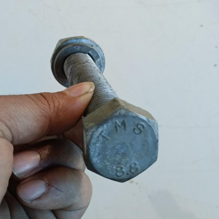 Jual bolt nut / baut mur m20x140mm drat full baja 8.8 hdg/galvanis hotdip - Jakarta Pusat ...