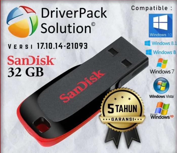 Jual USB Flashdisk DriverPack Solution SanDisk 32GB Offline Driver Pack ...