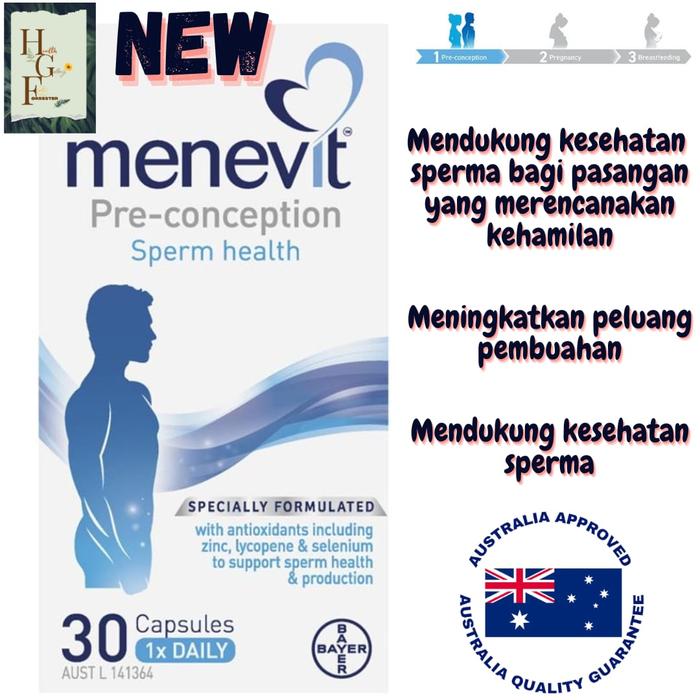 Jual Menevit Pre-conception Sperm health 30 Capsules - Kota Tangerang ...