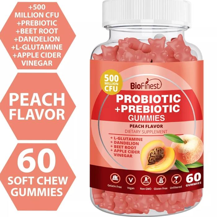Jual Biofinest Probiotic Prebiotic Gummy Peach Flavor 60s - Kota ...