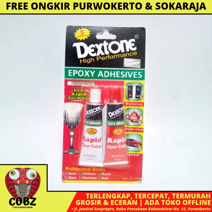 Jual 30 ML / DEXTONE EPOXY ADHESIVE RAPID CLEAR COLOR Lem Besi Set ...