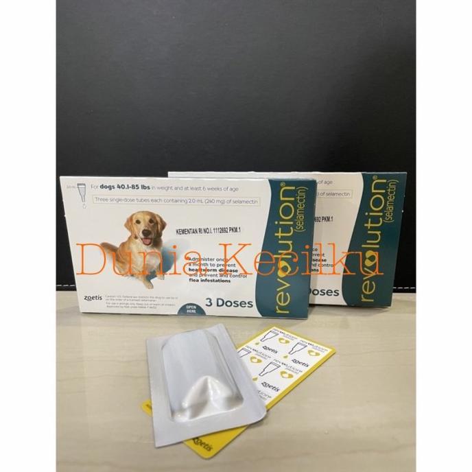 Jual ORIGINAL Revolution Teal For Dogs 20.1-40kg / 1 Tube - Jakarta ...