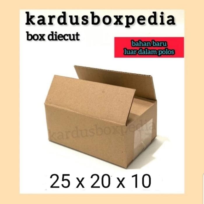 Jual corrugated box BARU 25x20x10 kotak/kardus/karton packing packaging ...