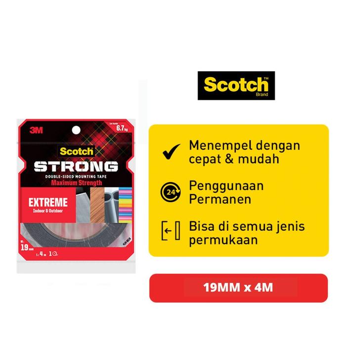Promo Scotch 3M Perekat Isolasi Extreme Mounting Tape 414-M19 19 MM X 4 M - Kab. Bekasi - 3M by ...