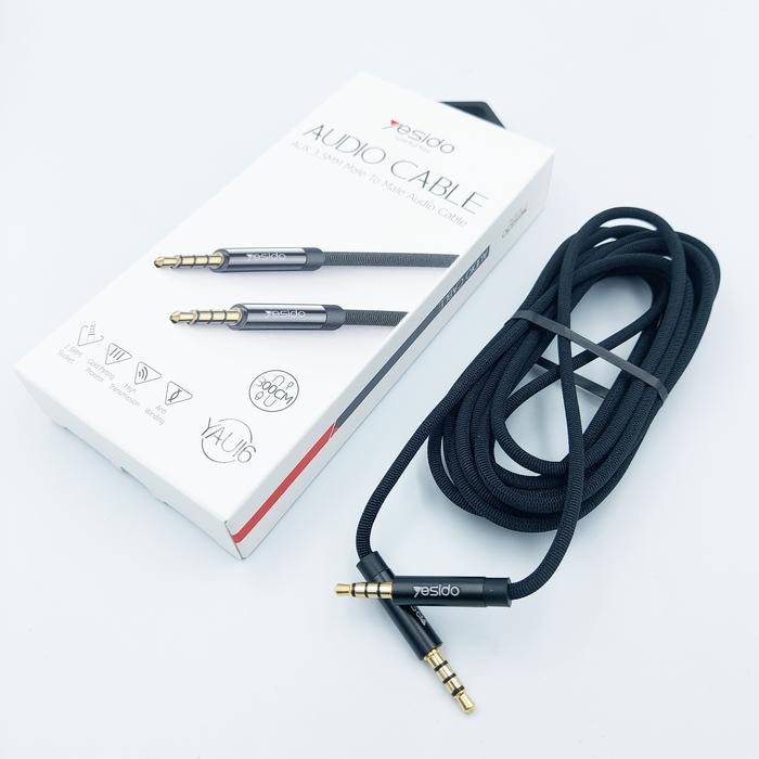 Jual YESIDO YAU14/15/16 3.5mm TRRS 4-pole AUX Audio Cable OD3.5mm - 3M ...