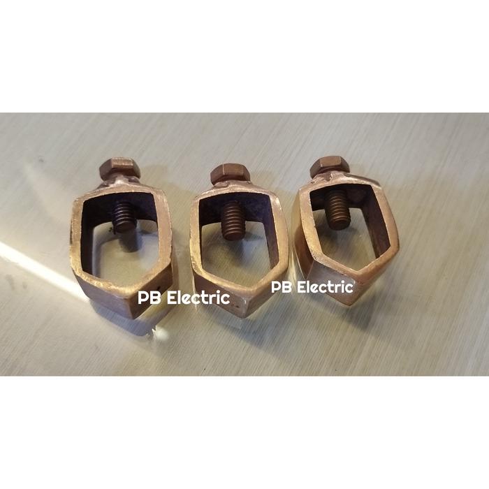 Jual Klem Cincin 3/4 Inch Tembaga / Ground Rod Grounding Clamp 3/4 Inch ...