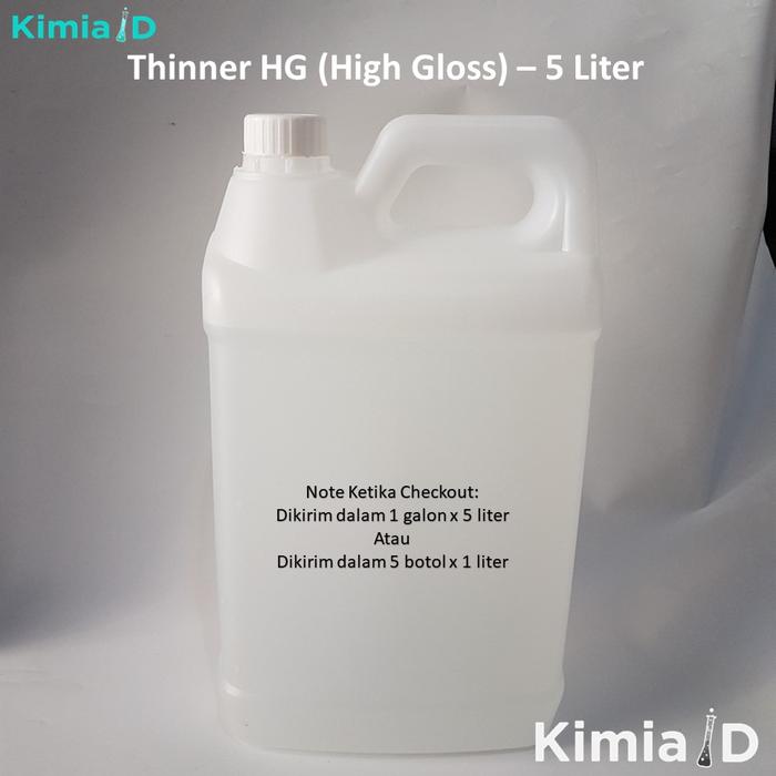 Jual Thinner HG+ 5 Liter Thinner High Gloss 5 Liter Pengencer Cat Duco ...