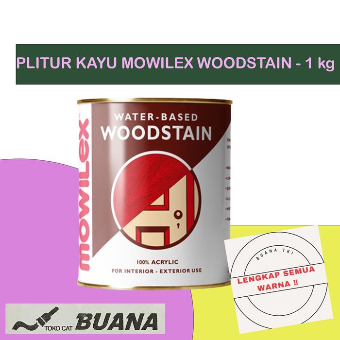 Jual Cat Politur Kayu MOWILEX Woodstain (Water-based) - 1 liter - Warna ...