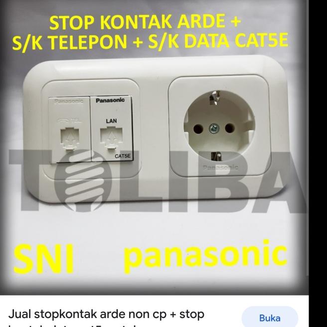 Jual Panasonic Stop Kontak Arde Non CP + Data / LAN CAT6 + Telepon ...